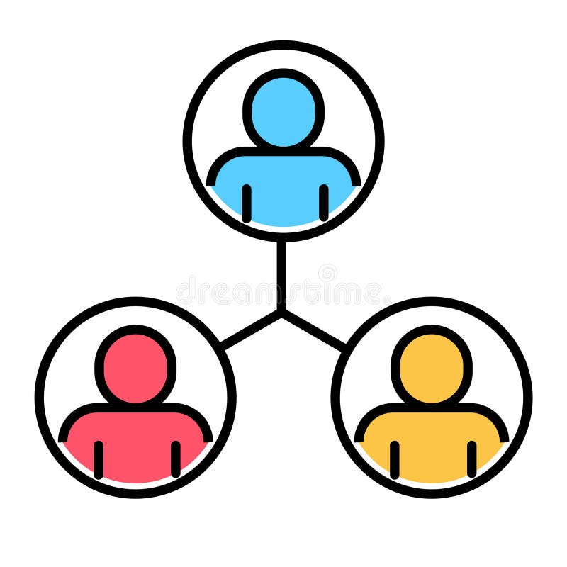 Company Structure Teamwork Diagram Icon Vector Illustration Stock Vector - Illustration of ...