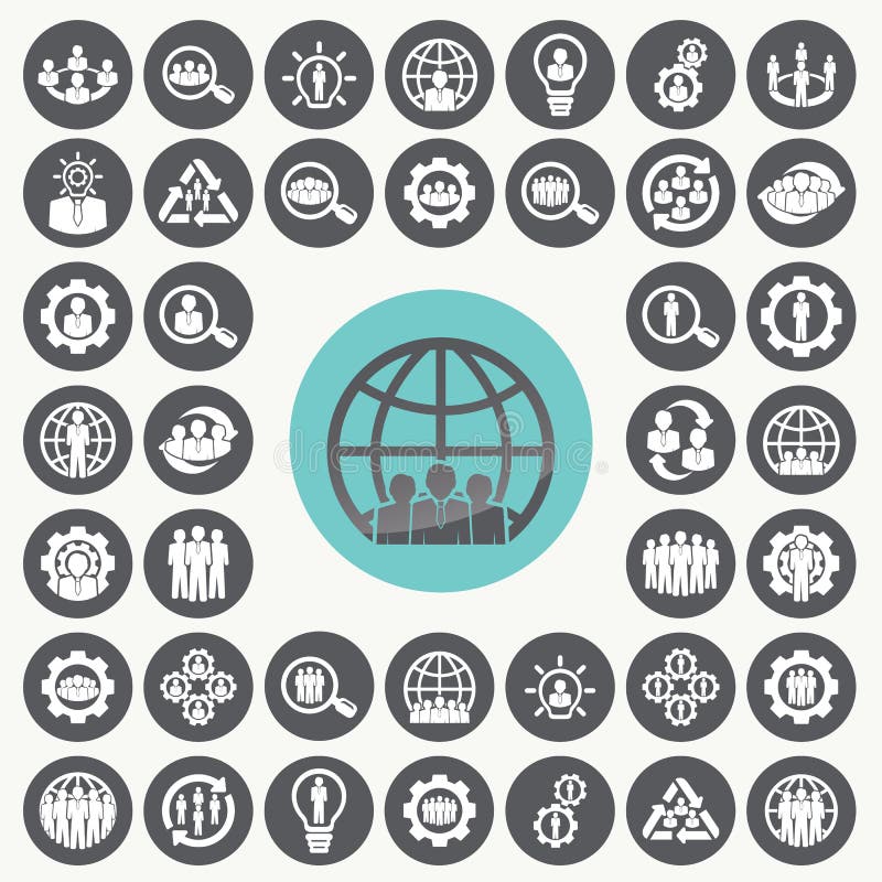 Organization icons set. stock illustration. Illustration of business ...