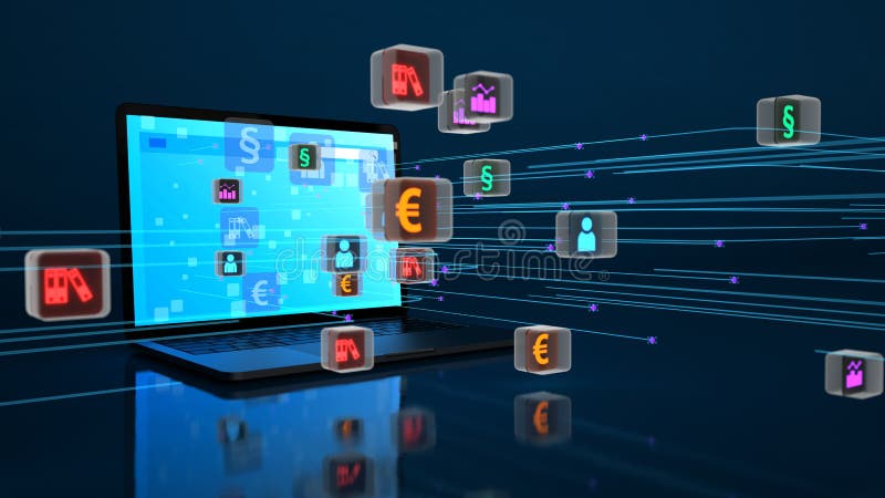 Organization and Management Stock Illustration - Illustration of data ...