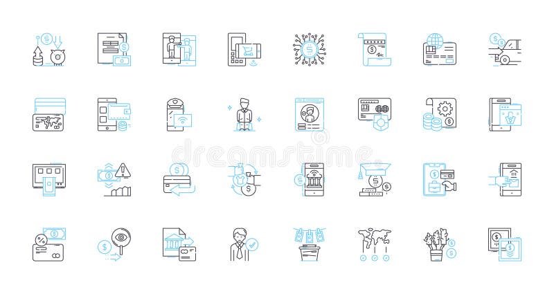 Knowledge Organization Linear Icons Set. Cataloging, Indexing, Taxonomy ...