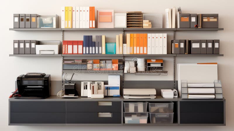 Organization Office Equipment Storage Stock Illustration - Illustration ...