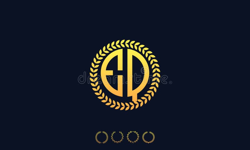 Organization Rounded Initial Letters EQ Logo Stock Vector ...