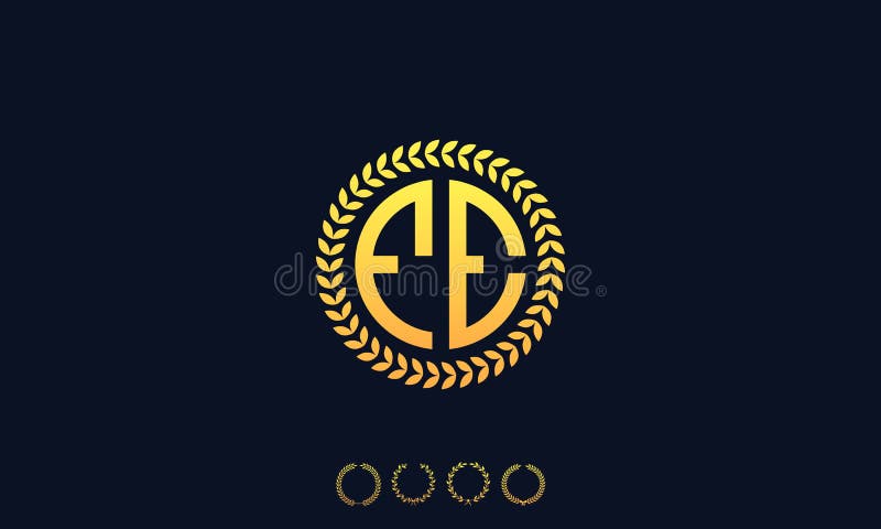 Organization Rounded Initial Letters FE Logo Stock Vector ...