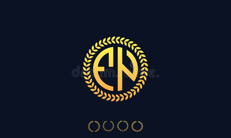 Organization Rounded Initial Letters FN Logo Stock Vector ...