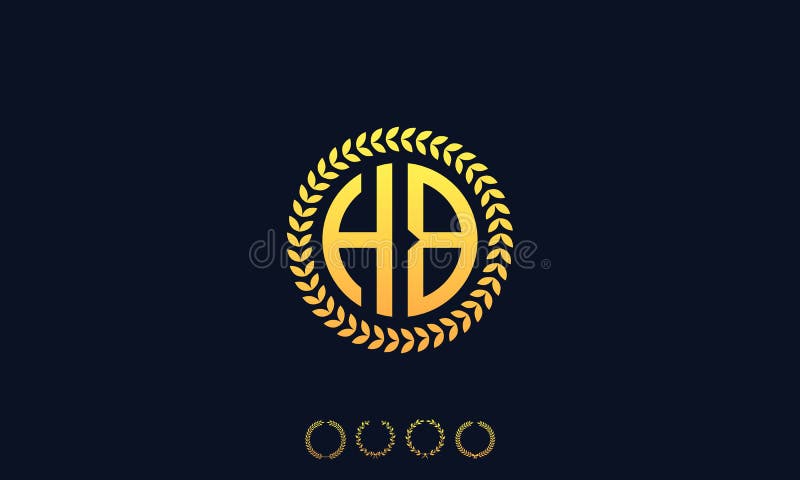 Organization Rounded Initial Letters HB Logo Stock Vector ...