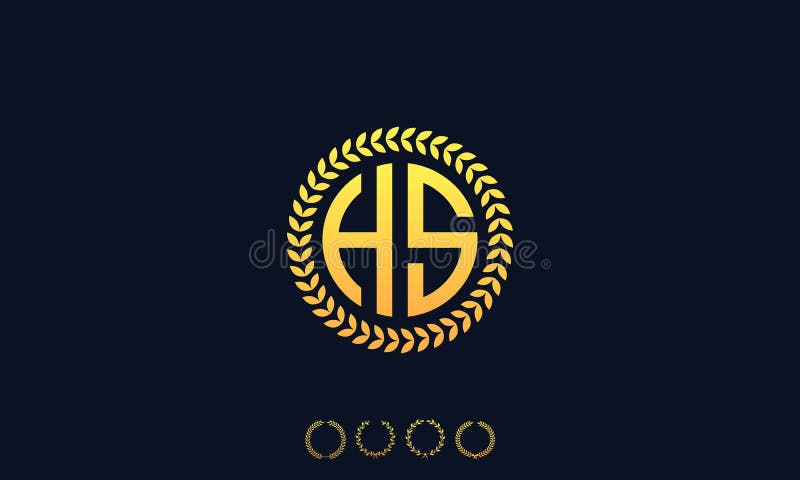 Organization Rounded Initial Letters HS Logo Stock Vector ...