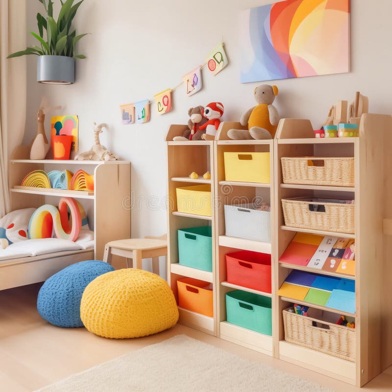 Organization and Storage of Toys in the Children S Room. Stock ...