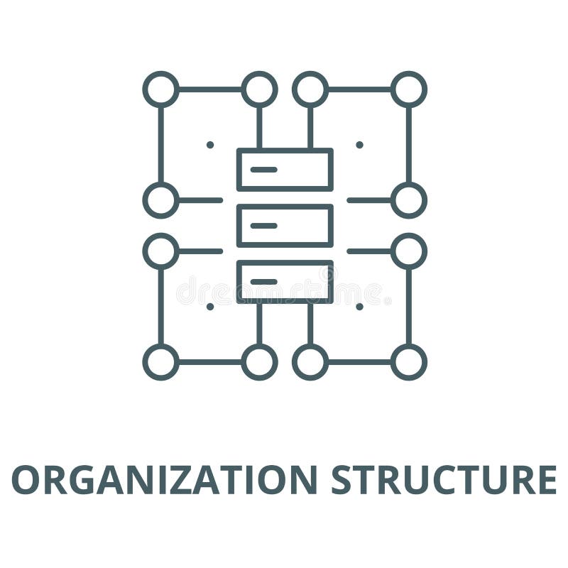 Organization Structure Vector Line Icon, Linear Concept, Outline Sign ...