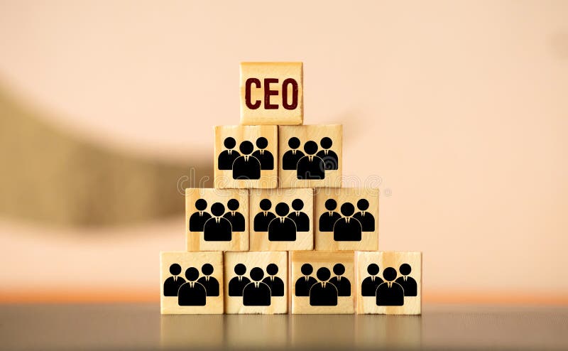 Organization and Team Structure Symbolized with Cubes and a Hand ...