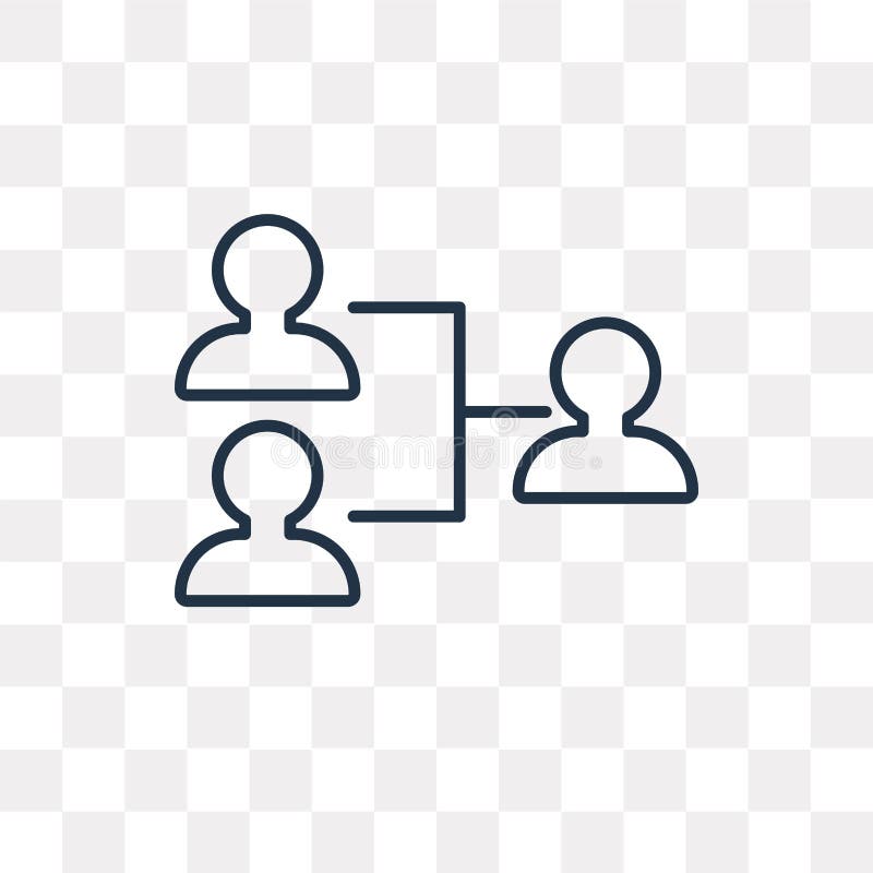 Organization Vector Icon Isolated on Transparent Background, Lin Stock ...