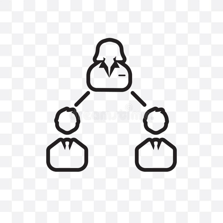 Organization Vector Linear Icon Isolated on Transparent Background ...