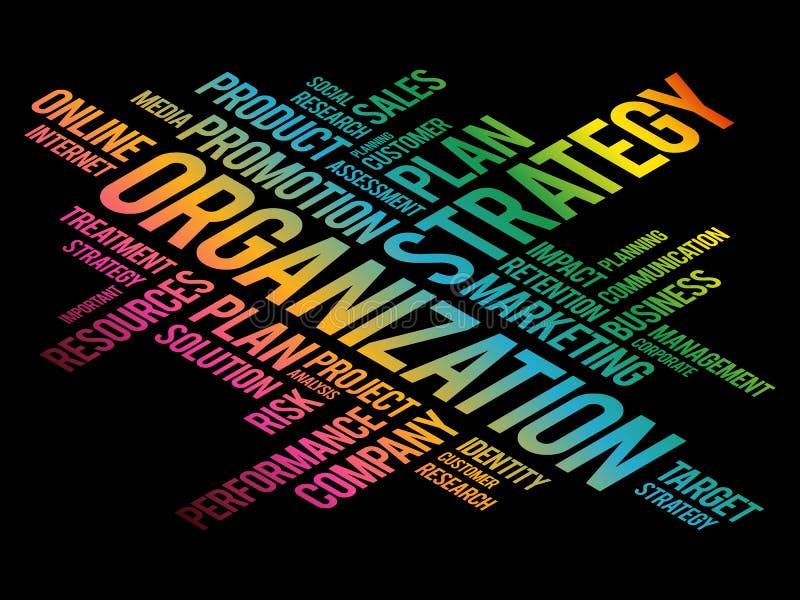 Organization Word Cloud Collage Stock Illustration - Illustration of ...