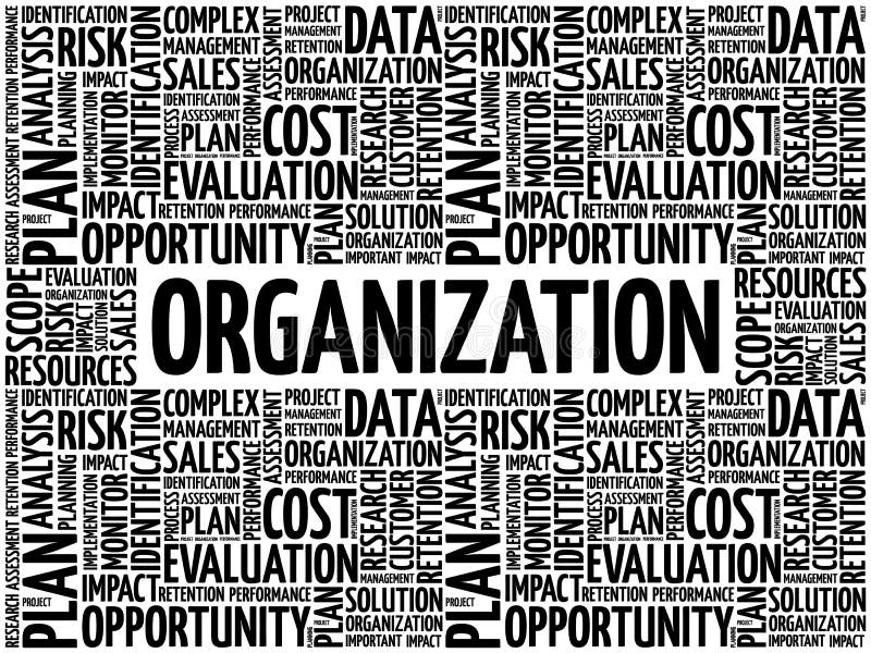 Organization Word Cloud Concept Stock Illustration - Illustration of ...