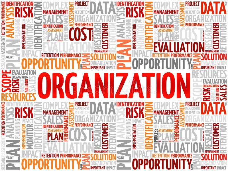 Organization word cloud stock illustration. Illustration of design ...
