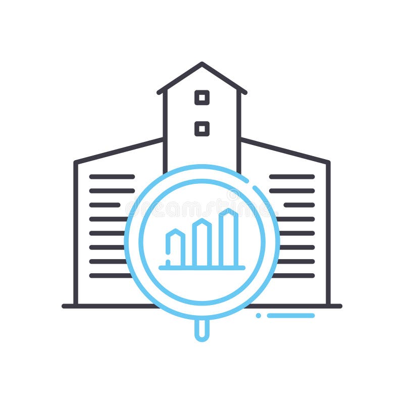 Organizational Analysis Line Icon, Outline Symbol, Vector Illustration ...