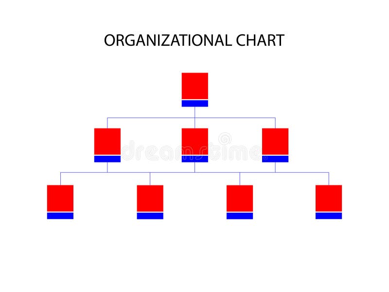 Organizational Chart Isolated on White Background Stock Vector ...