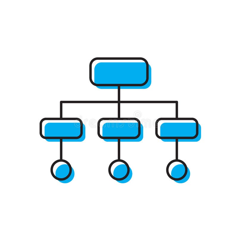 Organizational Chart Vector Icon Concept, Isolated on White Background ...