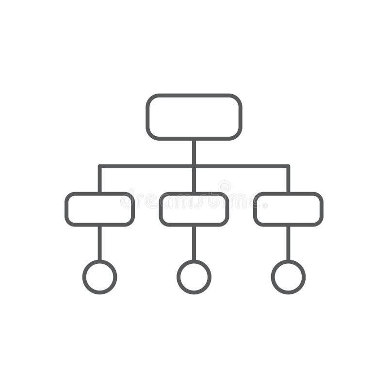 Organizational Chart Vector Icon Concept, Isolated on White Background ...