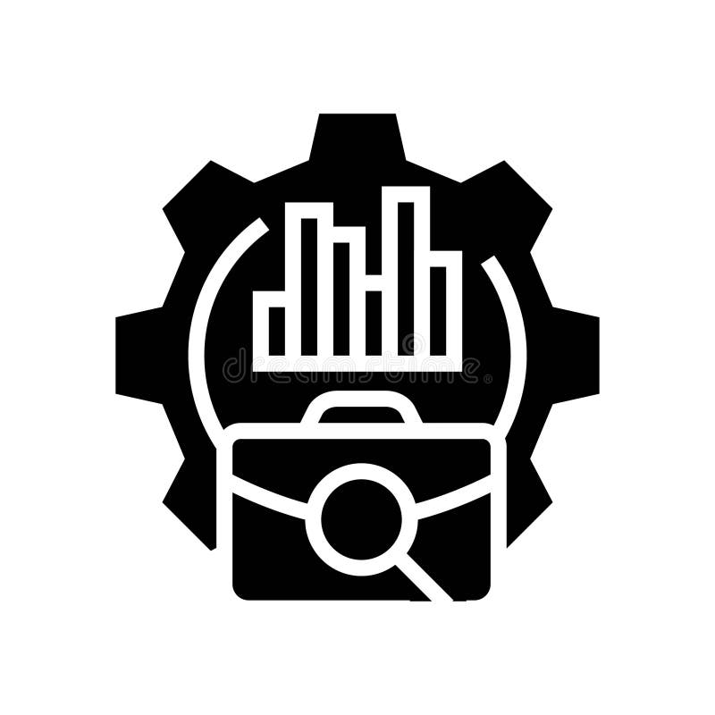 Organizational Development Business Process Glyph Icon Vector ...