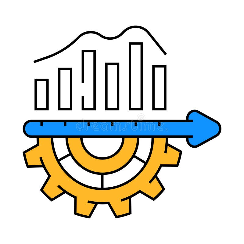 Organizational Development Business Process Icon Color Illustration ...
