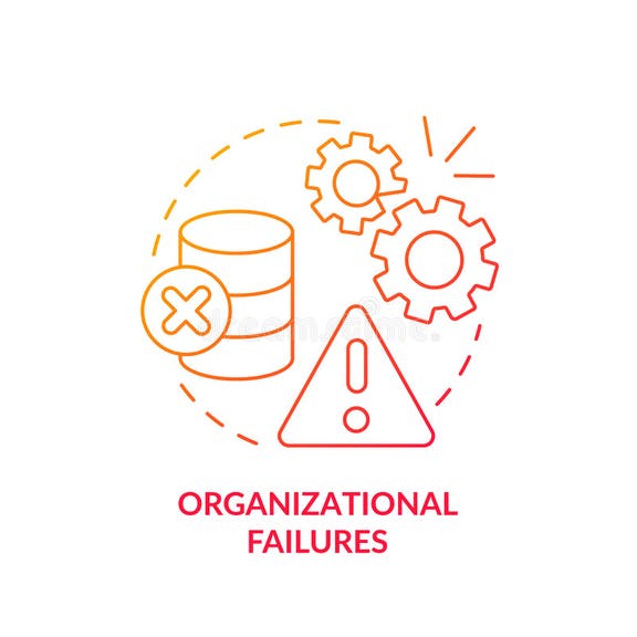 Organizational Failures Concept Red Gradient Icon Stock Vector ...