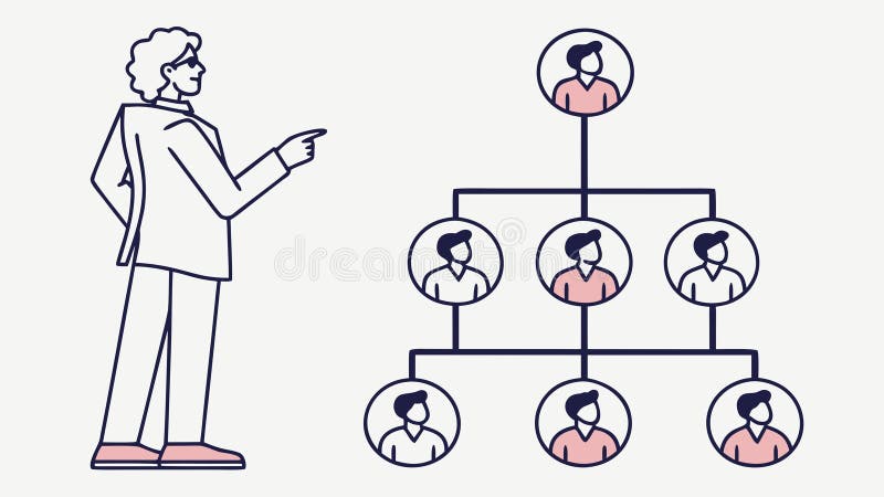 Organizational Hierarchy: Team Structure and Leadership, Vector Design ...
