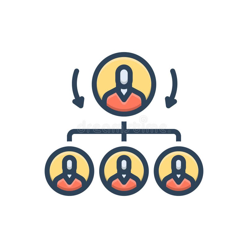 Color Illustration Icon for Organizational, Supervisory and Human Stock ...