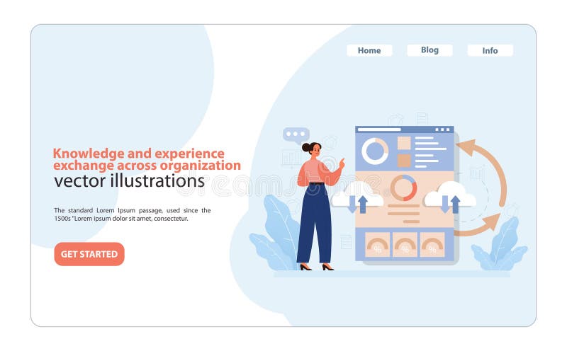 Organizational Knowledge Sharing Vector. an Illustrative Scene of a ...