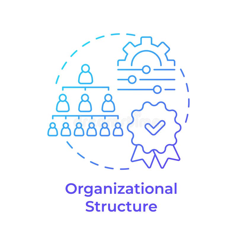 Organizational Structure Blue Gradient Concept Icon Stock Vector ...
