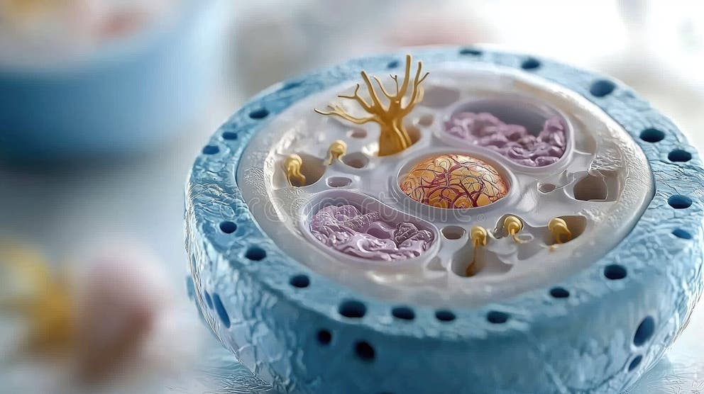 Organizational Structure: Cell in Section Illustrating Detailed Layout ...