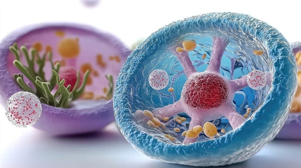 Organizational Structure: Cell in Section Illustrating Detailed Layout ...