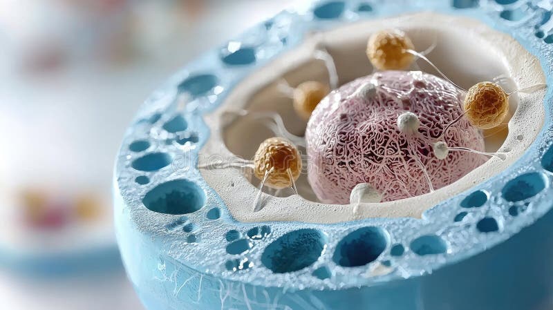 Organizational Structure: Cell in Section Illustrating Detailed Layout ...