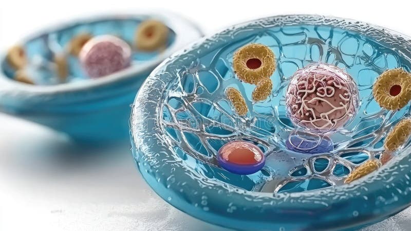 Organizational Structure: Cell in Section Illustrating Detailed Layout ...