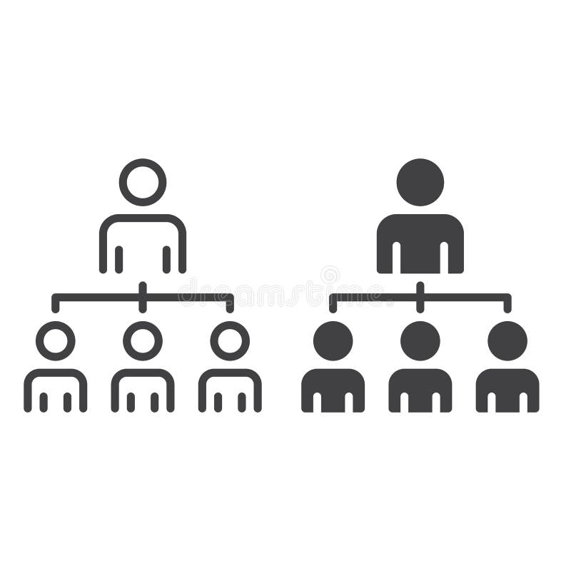Organizational Structure of the Company Line and Solid Icon Stock ...