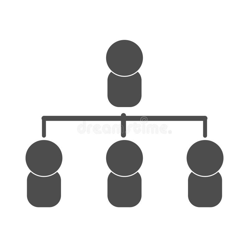Organizational Structure Icon Stock Vector - Illustration of white ...
