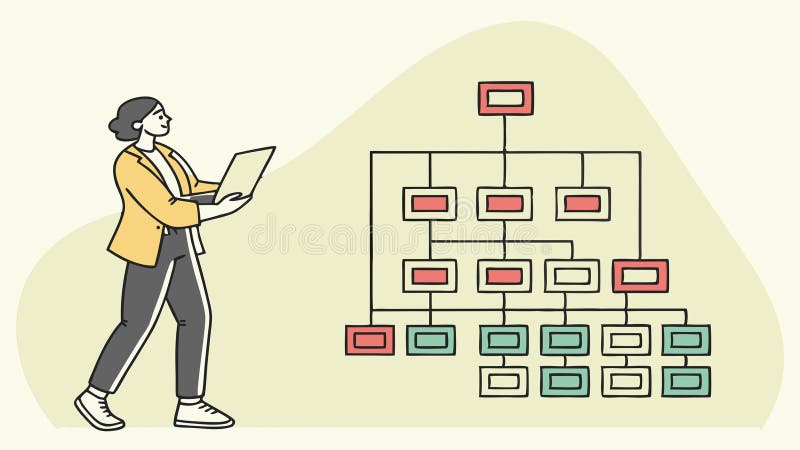 Person Drawing Organizational Chart Stock Illustrations – 137 Person ...