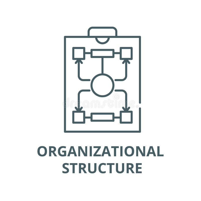 Organizational Structure Linear Icon Concept. Organizational Structure ...
