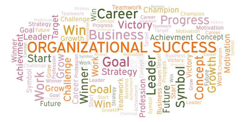 Organizational Success Word Cloud. Stock Illustration - Illustration of ...