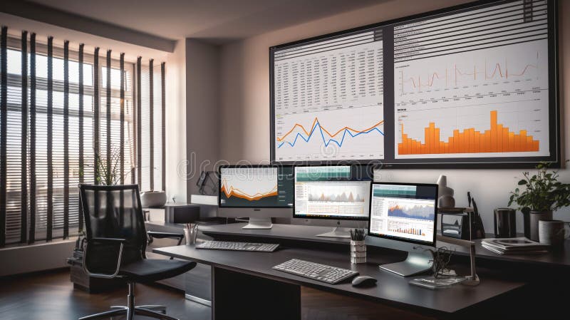 Organizational Symphony: the Harmonious Office Space Stock Illustration ...