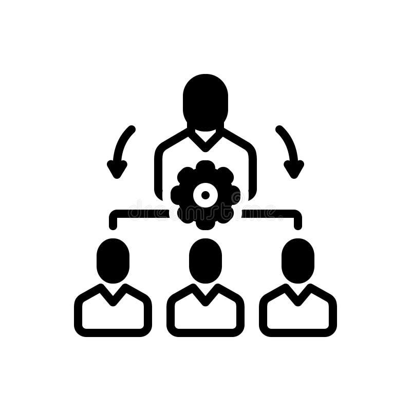 Black Solid Icon for Organize, Coordinate and Classify Stock Vector ...