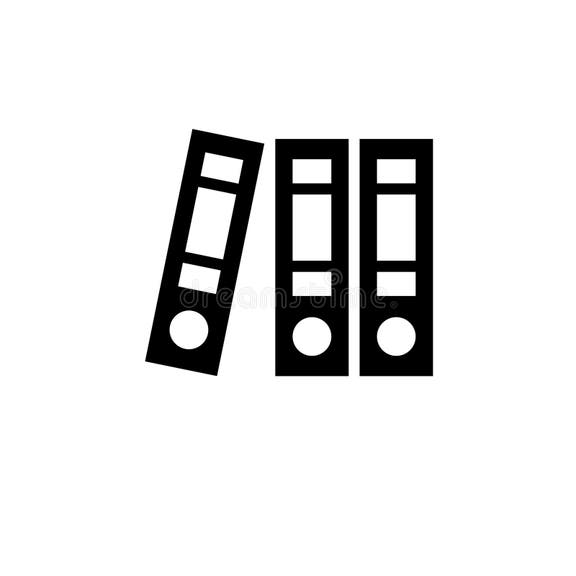 Organize Office Folders, Stack Books Solid Flat Vector Icon Isolated on ...