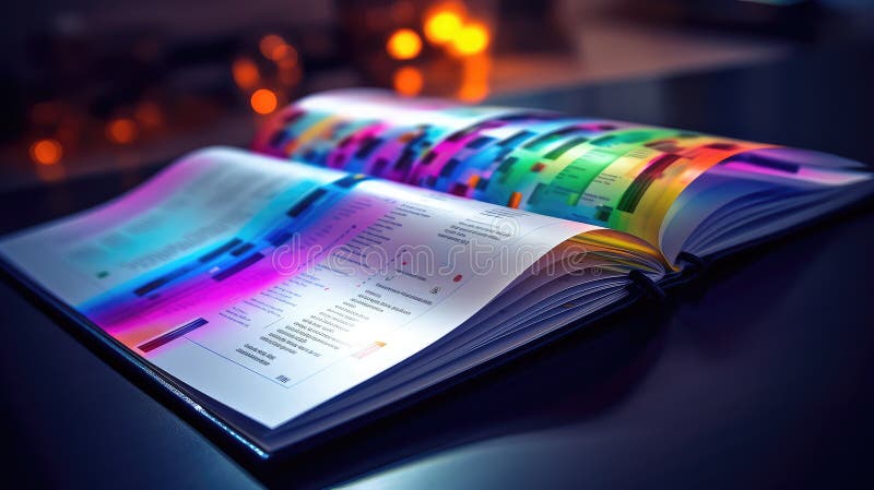 Organize Open Book Template Stock Illustration - Illustration of ...