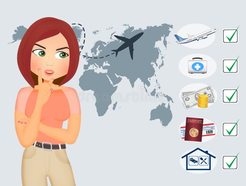 Organize a trip stock vector. Illustration of discovery - 14840153