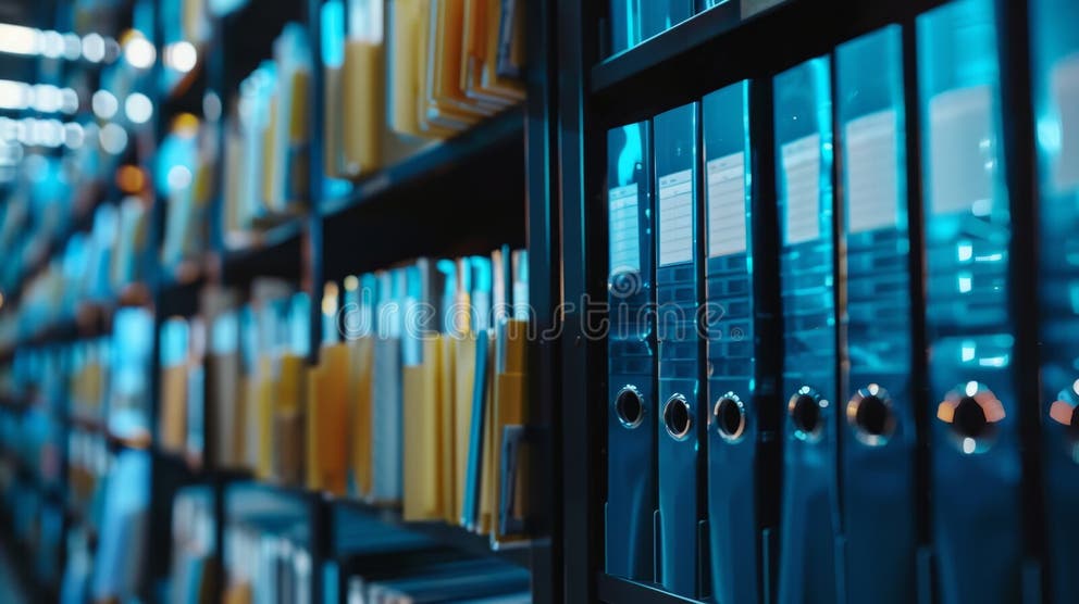 Organize and Secure Files Digitally on Computer Screen. Stock ...