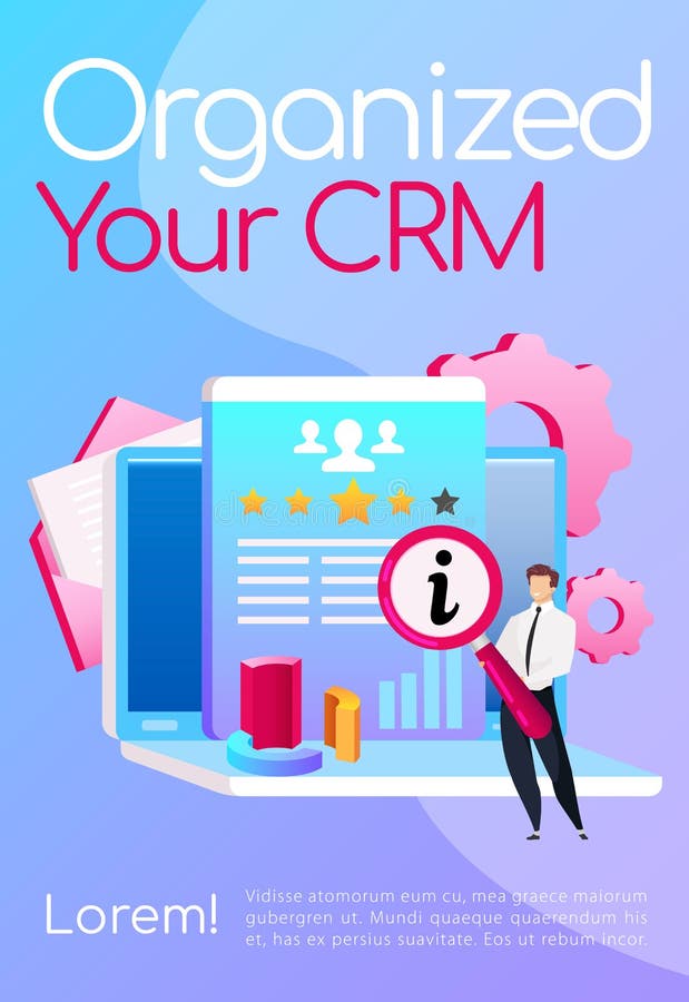 Organize Your CRM Poster Flat Vector Template Stock Vector ... Organize Your CRM Poster Flat Vector Template Stock Vector ...