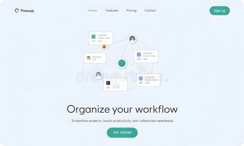 Organize Your Workflow Seamlessly Stock Illustration - Illustration of ...