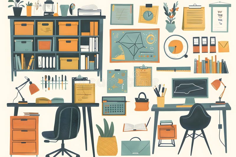 Organize Your Workspace, a Guide To Efficient Desk Setup with Storage ...