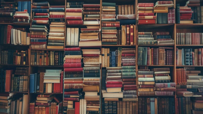 Organized Bookshelf Display Stock Photo - Image of shelving, bookshelf ...