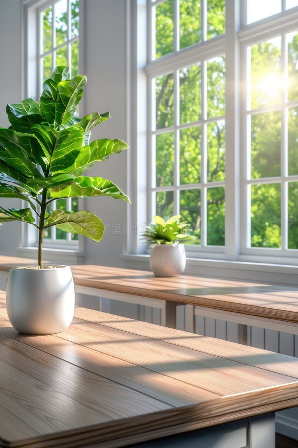 Organized Classroom with Desks in Neat Rows, Ready for Students ...