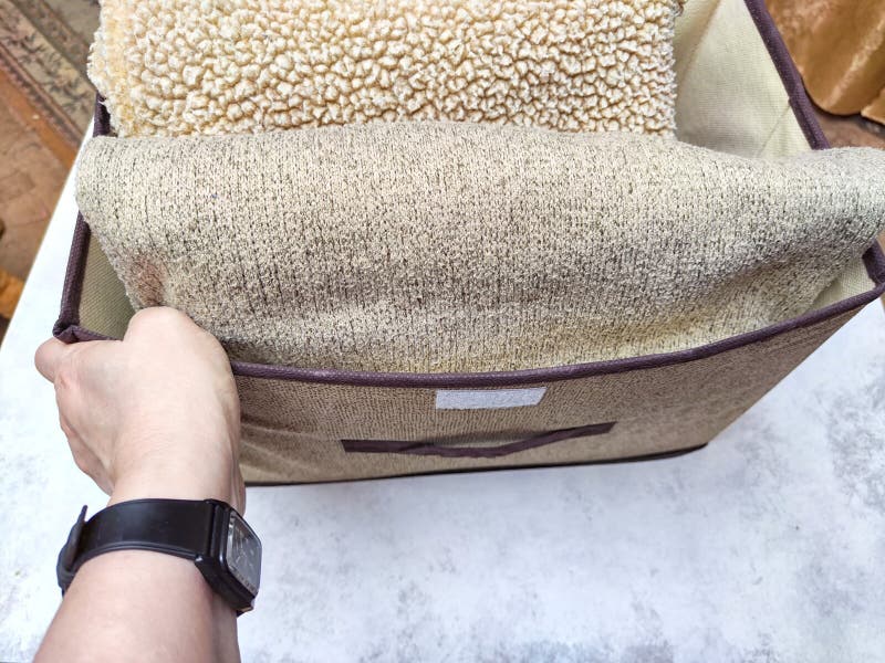 Organized Clothing Storage Using Konmari Folding Method. Neatly Folded ...